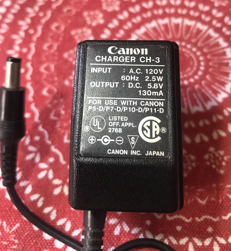 Canon P6-D Palm Printer Charger CH-3 Used. | eBay
