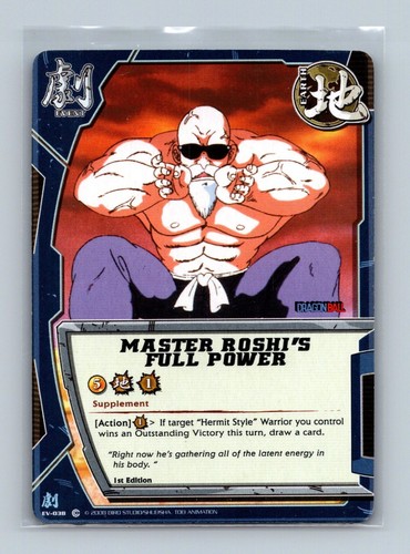 Dragon Ball Z CCG - Master Roshi's Full Power 1st Ed - Bandai The ...