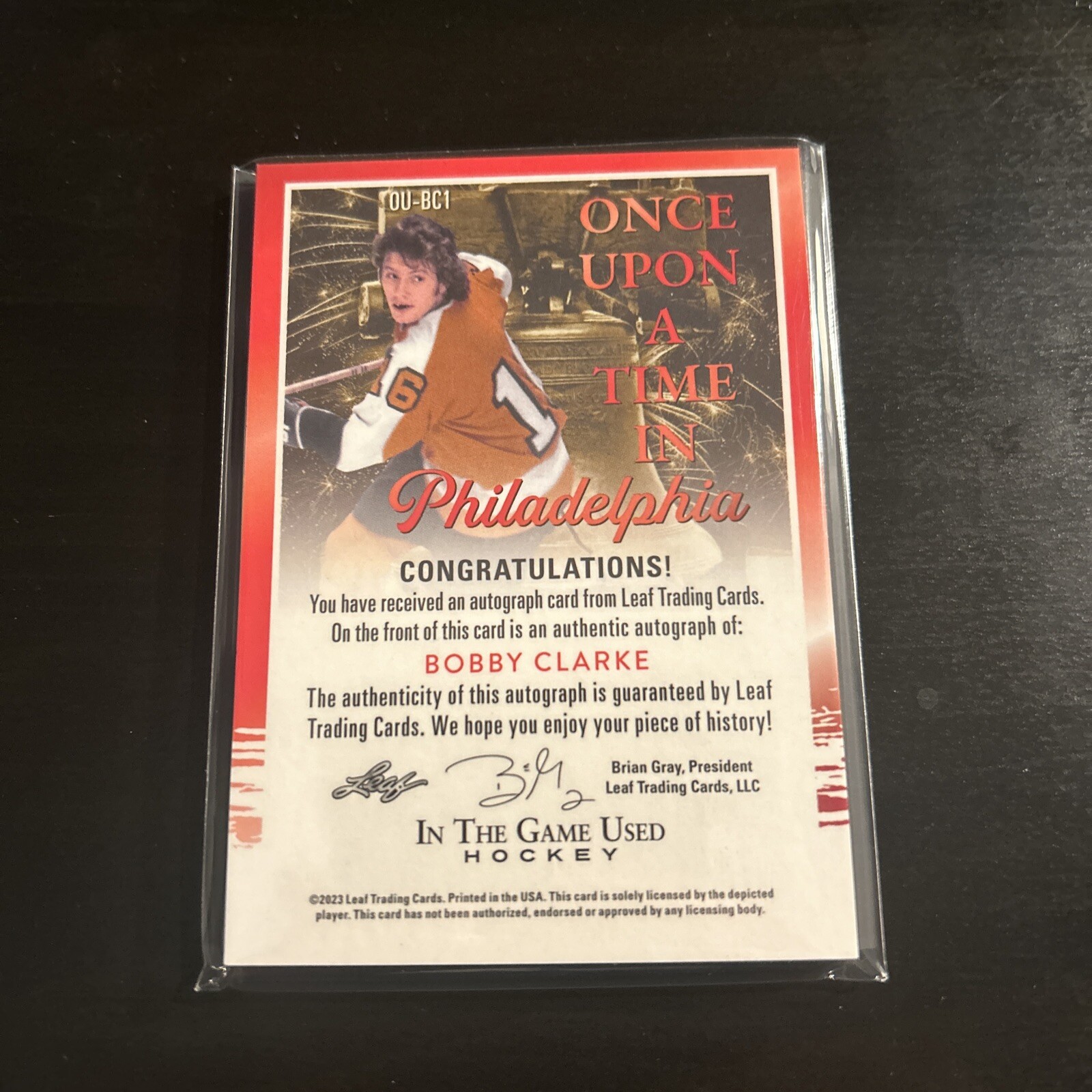 2023 Bobby Clarke Leaf Once Upon A Time In Philadelphia Autograph #13/ ...