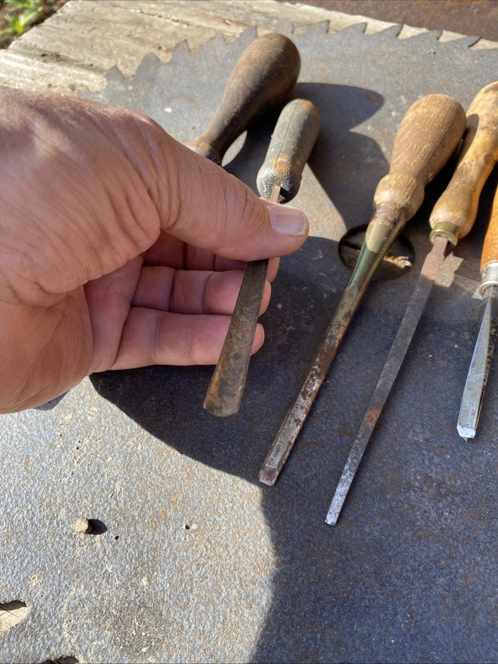 Vintage Wood Carving Tools Or Chisel Tool Lot Of 9 All 1 Price NO ...