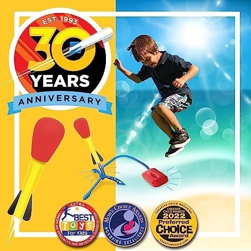 The Original Stomp Rocket Ultra Rocket LED, 4 Rockets - Outdoor Rocket ...