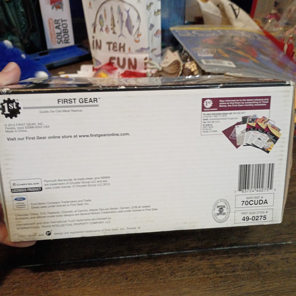 First Gear /Napa 1/25 1970 Plymouth Cuda. NIB 783724402755| eBay