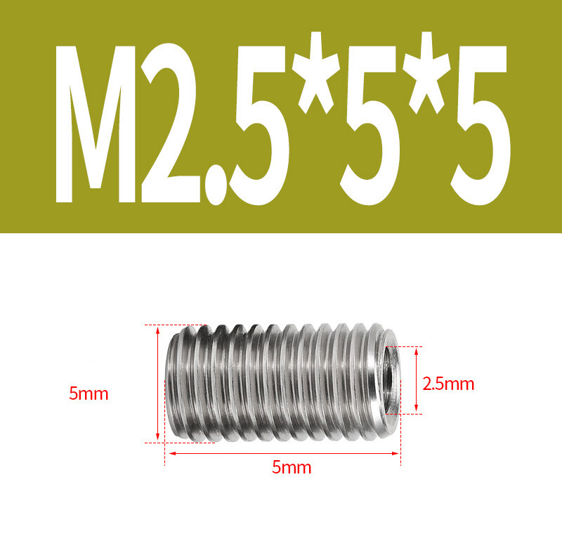 M2 to M5 Metric Male Female Thread Reducer Fitting Inserts Adapter ...