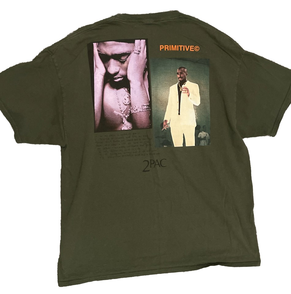 Primitive Skateboarding x Tupac Shakur 2PAC Mens Size XL Double-sided T ...