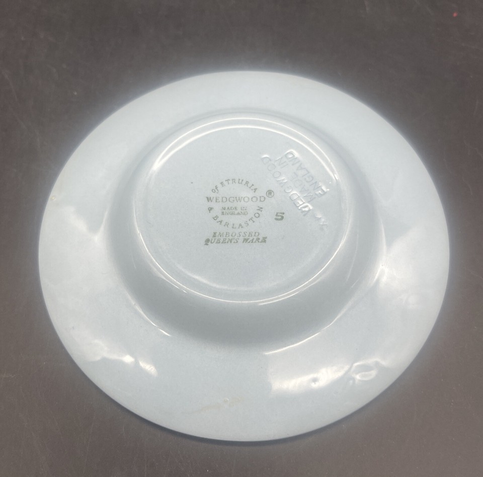 VTG Wedgwood Queens Ware Pale Blue Trinket Dish Vine EUC | eBay