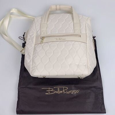 Bella Russo Backpack Travel Crossbody Bag Creme Gold Adjustable dust ...