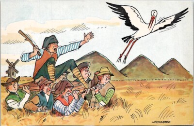 The Stork in the Corn Vintage Postcard Wpc3 | eBay