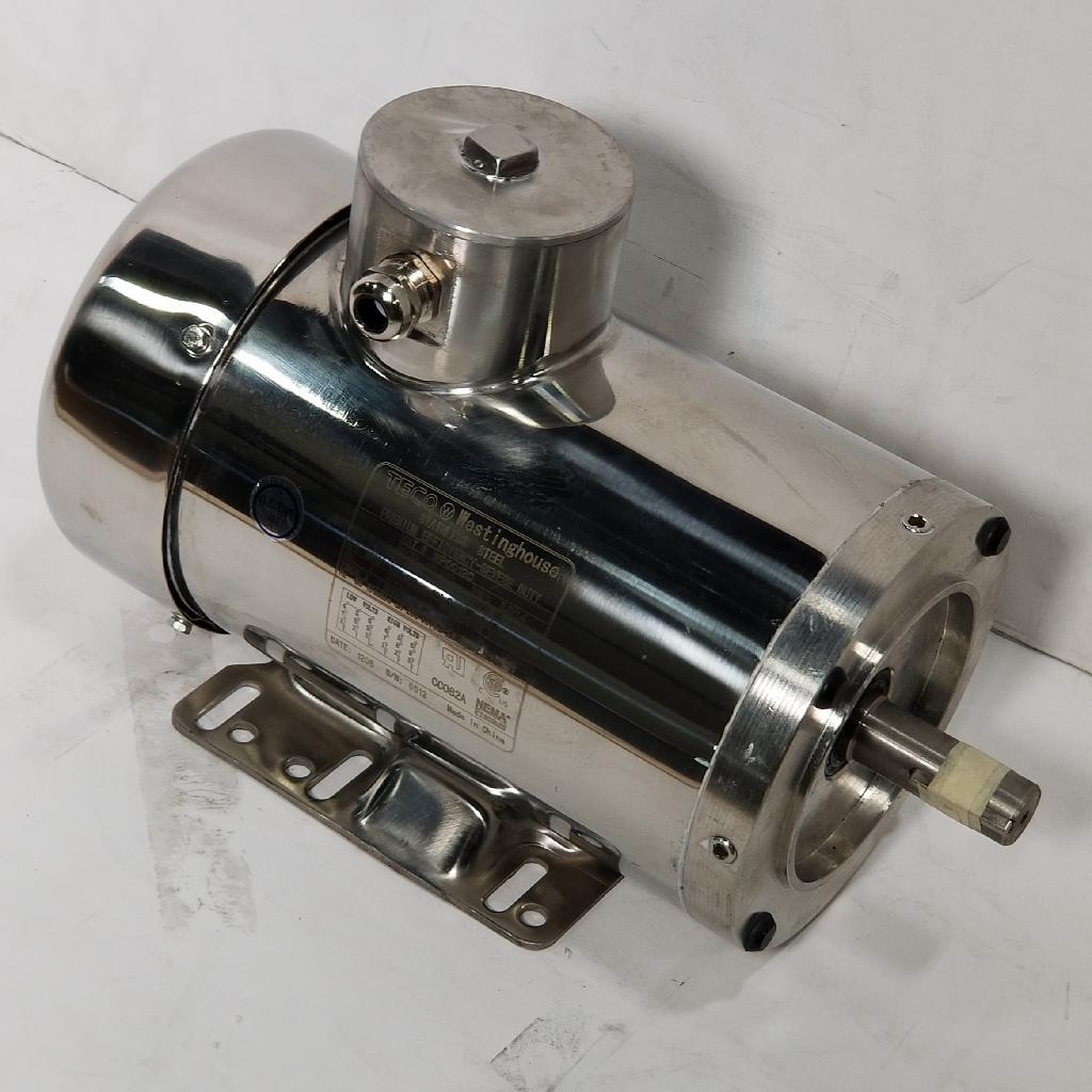 TECO 1 HP 3600 RPM TEFC 208/230/460V 143TC/145TC STAINLESS 3 PHASE ...