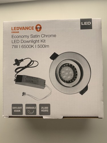 LEDVANCE Chrome LED Downlight Kit. 7W. 6500K. 500Im. Dimmable. | eBay