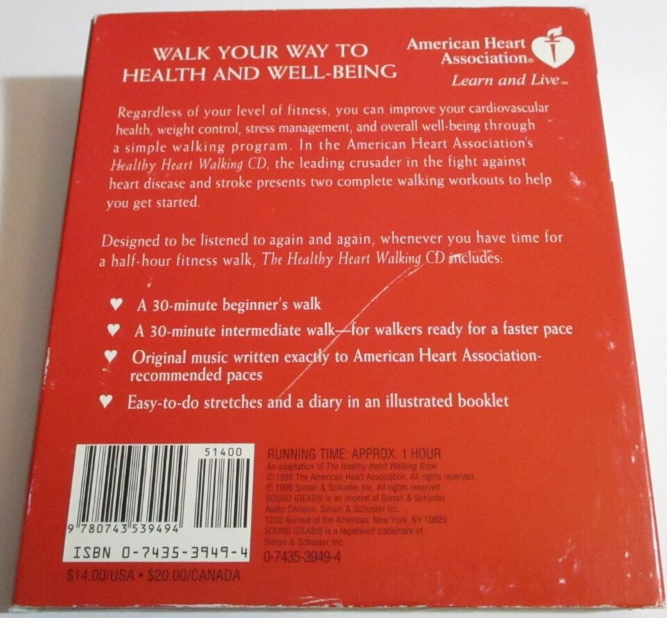 The Heart Healthy Walking CD American Heart Association Rita Moreno | eBay