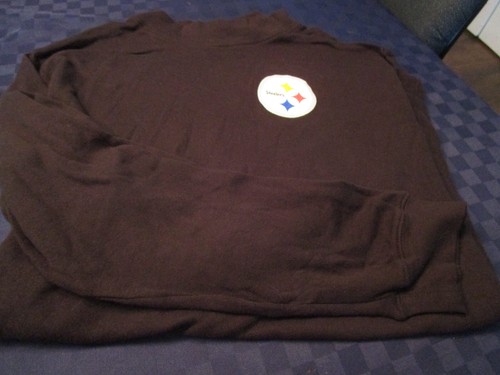 NEW PITTSBURGH STEELERS NFL Big &Tall Mock Neck Long Sleeve Tee BLACK ...