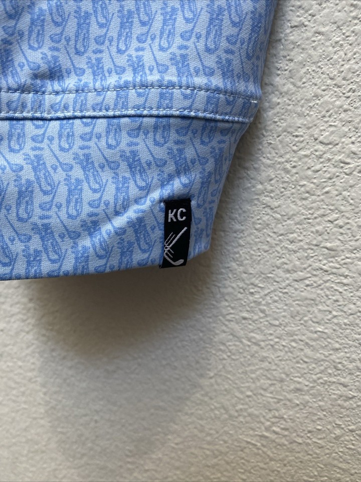 NEW Kenneth Cole Golf Men's Large Light Blue Pullover Long Sleeve 1/4 ...