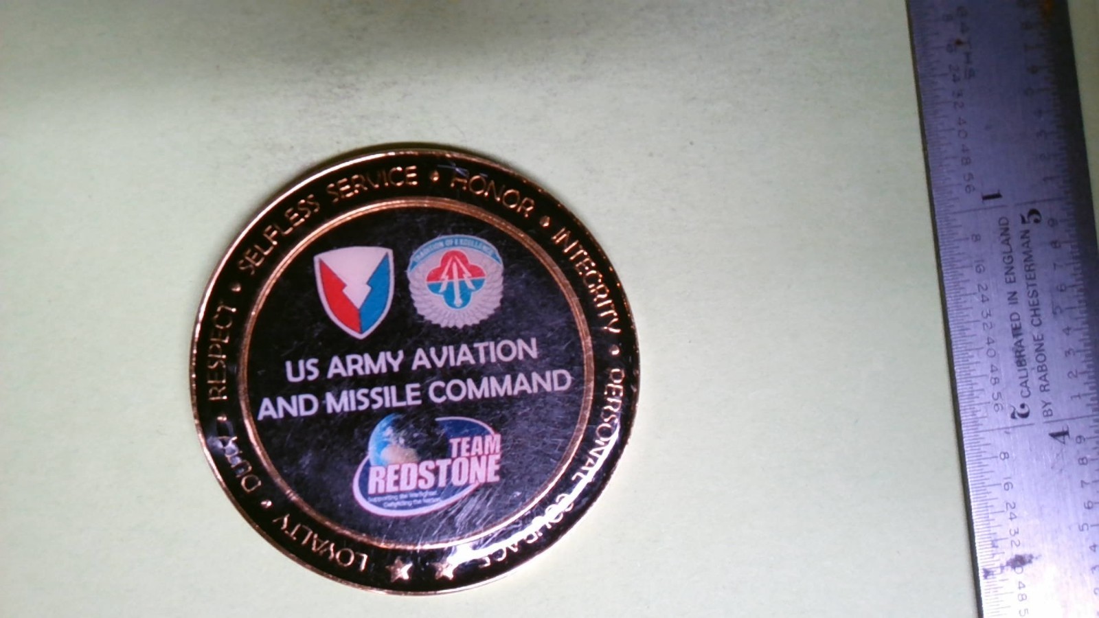CHALLENGE COIN US ARMY AVIATION AND MISSILE COMMAND TEAM REDSTONE 2 ...