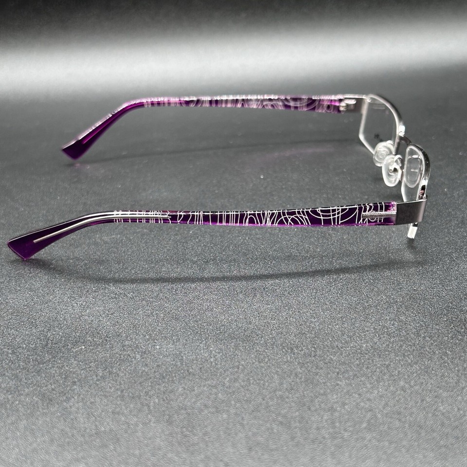 Gianni Po GP Y01 Half-Rim Eyeglasses Frame Purple 48-17-135 Display | eBay