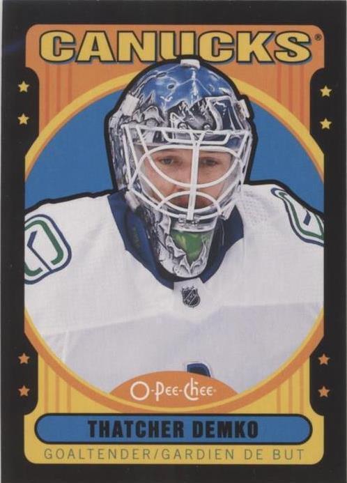 2021-22 O-Pee-Chee - Thatcher Demko #354 Retro Black Border /100 for ...