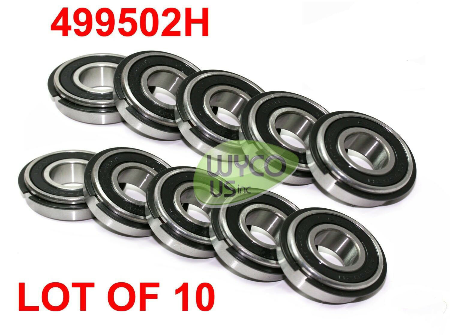 TEN 499502H SEALED WHEEL BEARINGS W/ SNAP RING, SIZE 5/8" ID x 1-3/8 ...