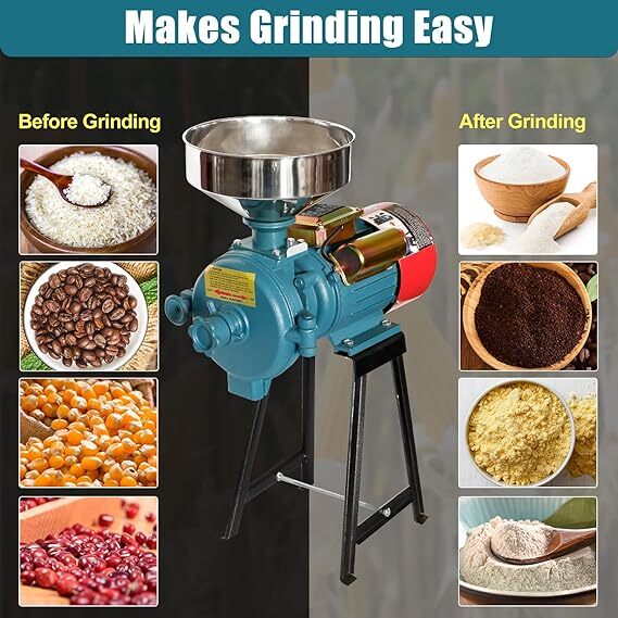 3000W 110V Grain Mills Electric Grain Grinder Corn Wheat Flour Mill W ...