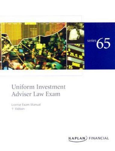 Uniform Investment Advisor Law Exam License Exam Manual (Series 65) Ser ...