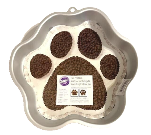 Animal Paw Print Cake Pan and free Cookie Cutter Wilton #0252 aluminum ...