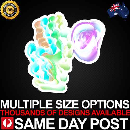 RAINBOW SMOKE Vinyl Car Sticker Decal Cheap Trippy Cool Art Stoner 420 ...