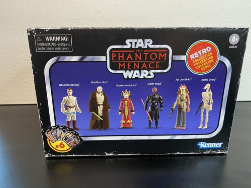 STAR WARS RETRO COLLECTION PHANTOM MENACE SET 3.75 TARGET EXCLUSIVE NIB ...