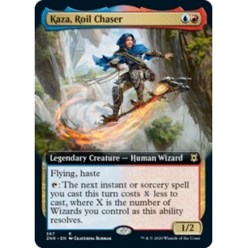 KAZA, ROIL CHASER (EXTENDED ART) X4 Zendikar Rising ZNR Magic MTG MINT ...