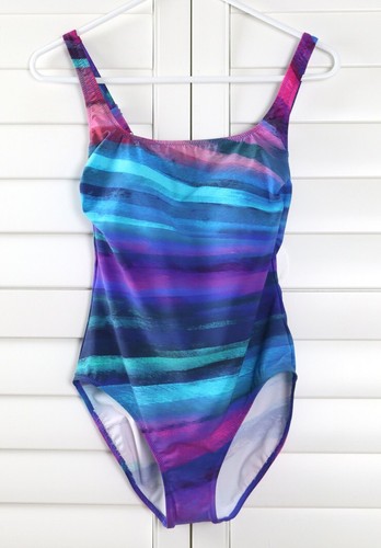 GOTTEX NWT $128 One Piece Sunset Striped Swimsuit Bathing Suit Size US ...