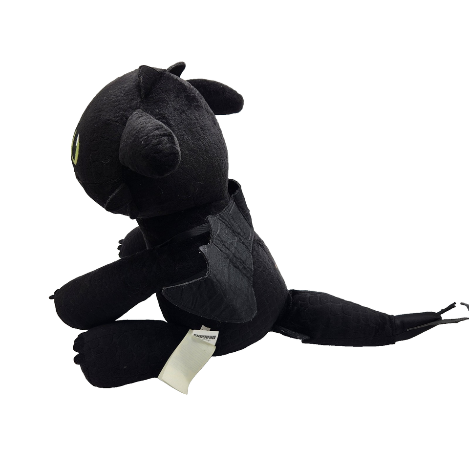 Build A Bear Toothless Plush Dragon HTTYD Black Stuffed Animal ...