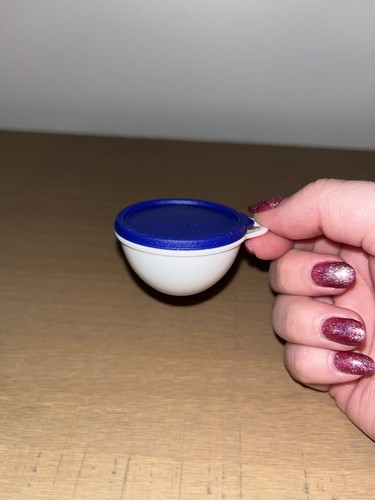 Tupperware Blue White That's A Bowl Mini Plastic Container Keychain ...