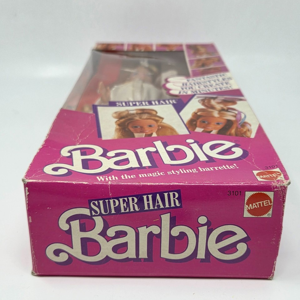 VINTAGE 1986 MATTEL SUPER HAIR BARBIE DOLL # 3101 NEW IN SEALED BOX ...