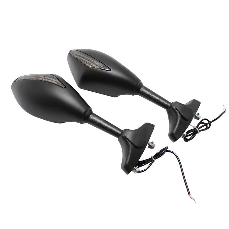 Motorcycle Racing Mirrors LED Turn Signals For Yamaha FZR 1000 YZF600 ...