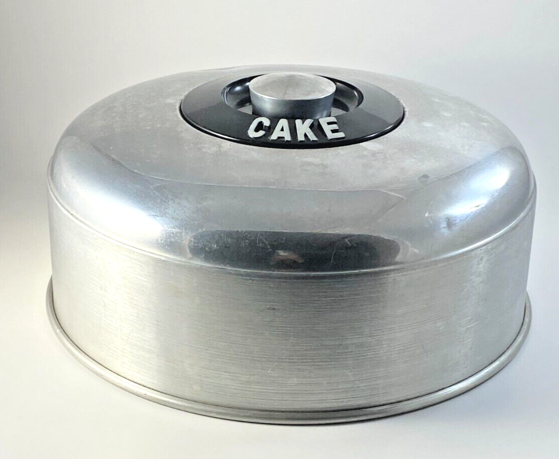 Vintage Kromex Aluminum Cake Cover with Black Nob No Plate Lid Only | eBay