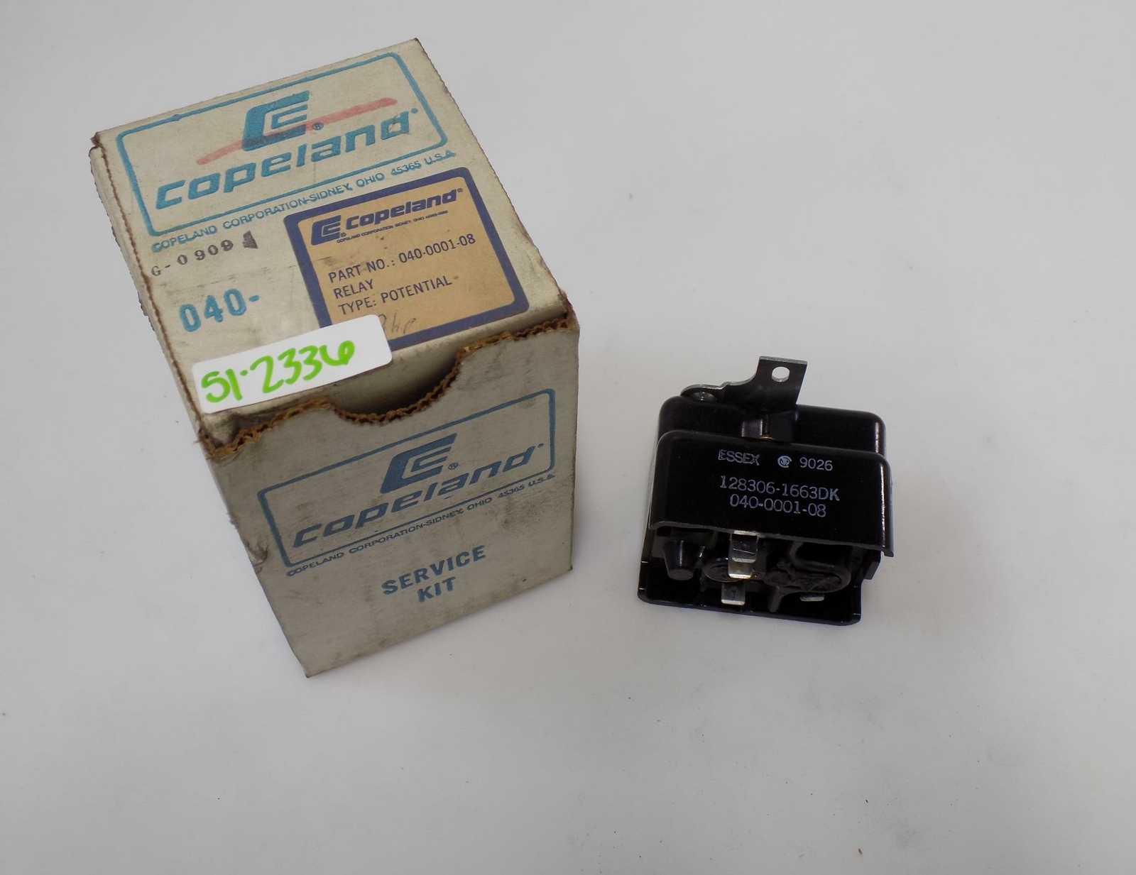Copeland 040-0001-08 Potential Relay W-R/RBM 128306-1663DK for sale ...