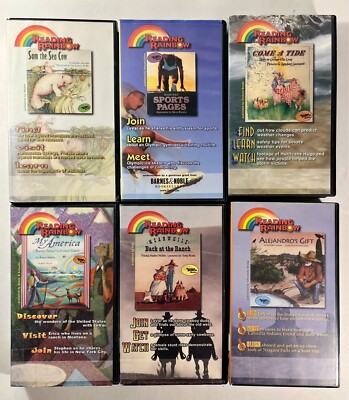 Reading Rainbow Hosted by Lavar Burton VHS Tape Bundle of 6 Titles 30 ...
