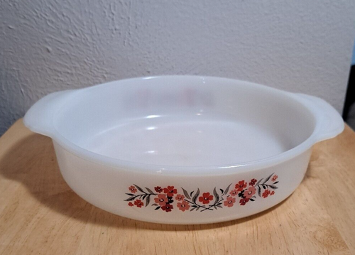 Anchor Hocking Fire-King #450 Primrose Pattern 8 1/2" Round Baking Dish ...