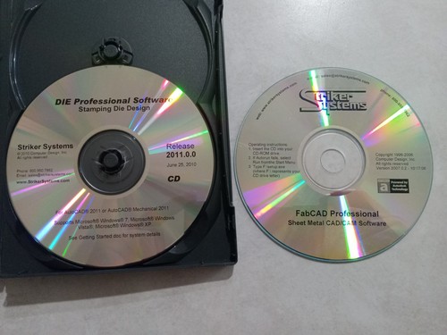 Striker Systems 2011 DIE Professional FabCAD Sheet Metal CAD CAM ...