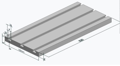 DIY cnc carbon steel Tee-slot table top 16x150x320 mini mill lathe | eBay