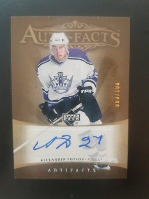 2005-06 Upper Deck Artifacts Auto-Facts Alexander Frolov 003/100 Auto ...