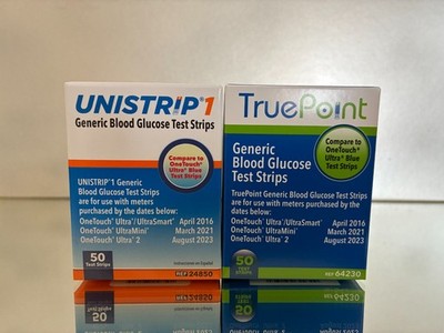 True Point - Unistrip Blood Glucose Strips – 100 Count – Generic For ...
