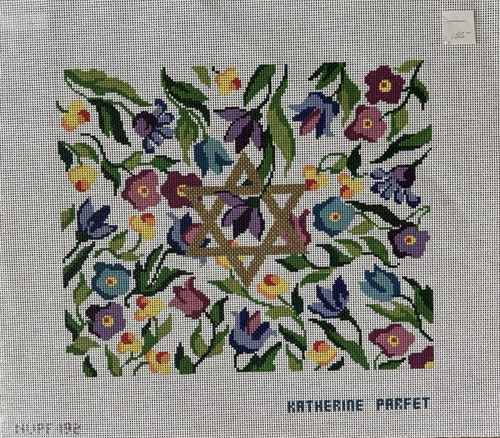 Katherine Parfet "Star of David" Bell Pull Handpainted Needlepoint ...