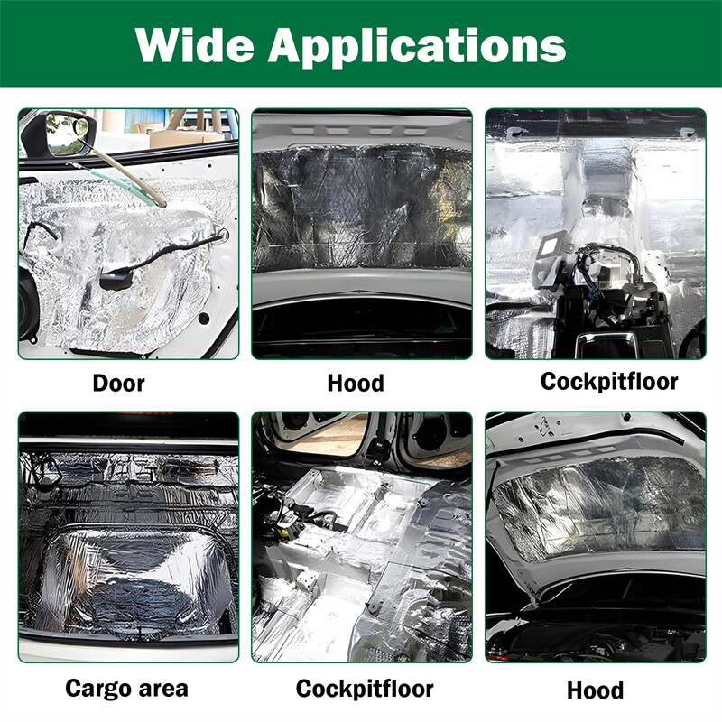 8M Butyl Sound Deadening Proofing Mat 43sq.ft Car Van Vibration Damping ...