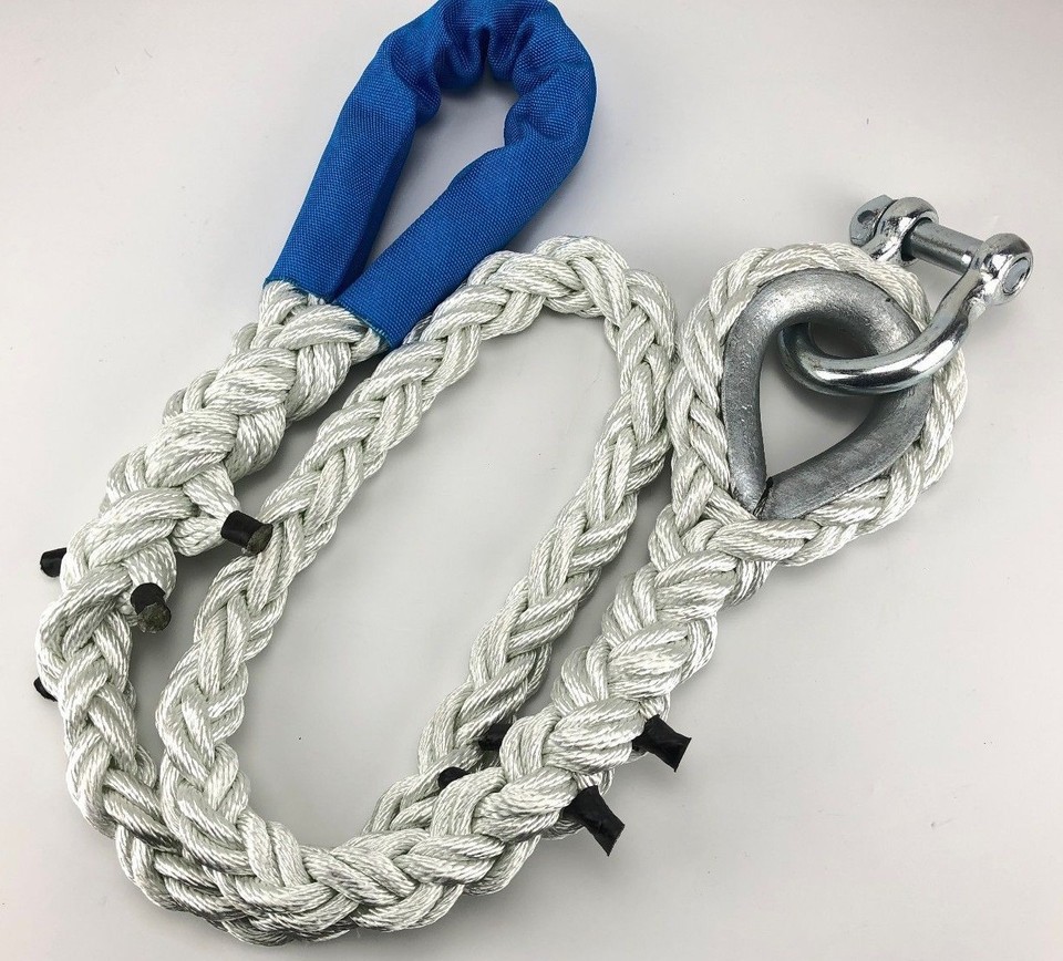 MOORING ROPE STROP- 8 PLAIT NYLON CHOOSE DIAMETER and LENGTH, BLACK ...