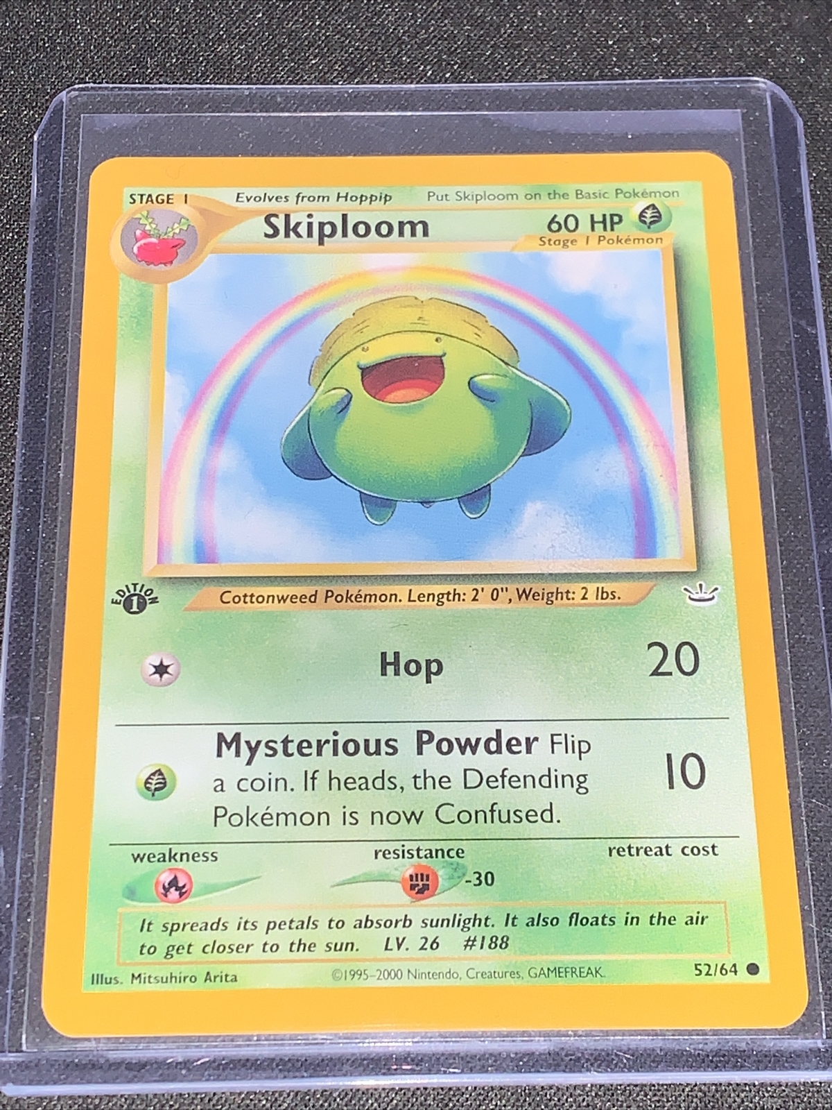 1st Edition Skiploom 52/64 - Neo Revelation Pokemon Card - NM+ ...