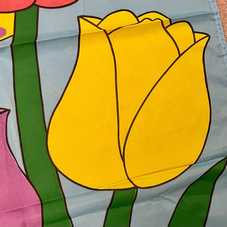 Emson Butterfly & Tulips Yard Flag Banner 28" x 40" 2-Sided Polyester ...