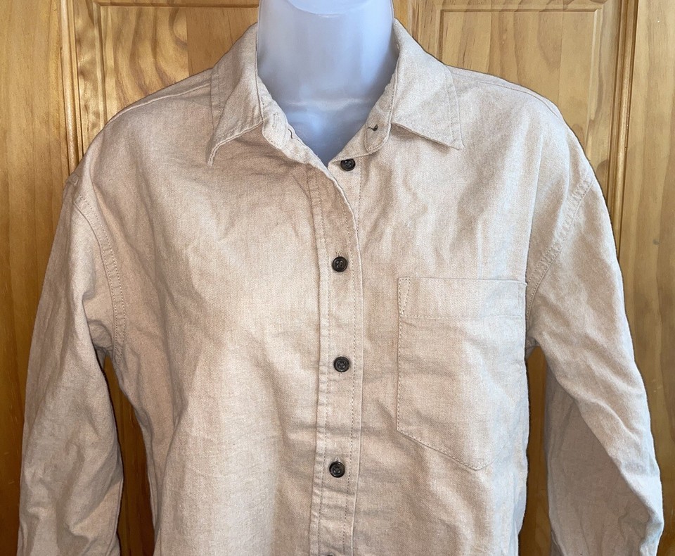 Universal Thread Button-Down Oversized Long Sleeve Shirt size XXL - Tan - NEW | eBay