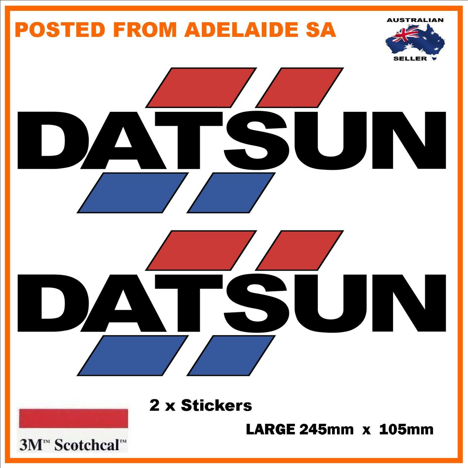 DATSUN x 2 NEW Large Decal Stickers 245 X 105 MM | eBay Australia