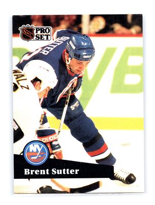 1991 Pro Set Hockey #154 Brent Sutter New York Islanders | eBay