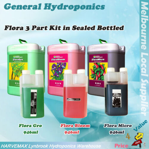 General Hydroponics RapidStart+Flora Grow Bloom Micro Kit 946ml | eBay