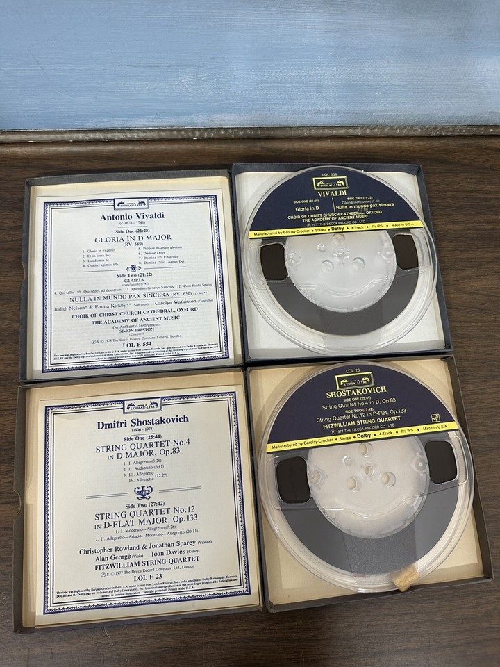 Lot Of 5 Collection Music 7 1/2 IPS Reel-to-Reel Tapes mint condition ...