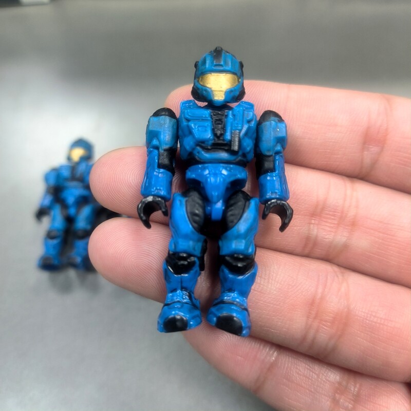 5PCS HALO MEGA BLOKS BLUE UNSC CQB SPARTAN MINI FIGURE COVENANT LOCUST ...